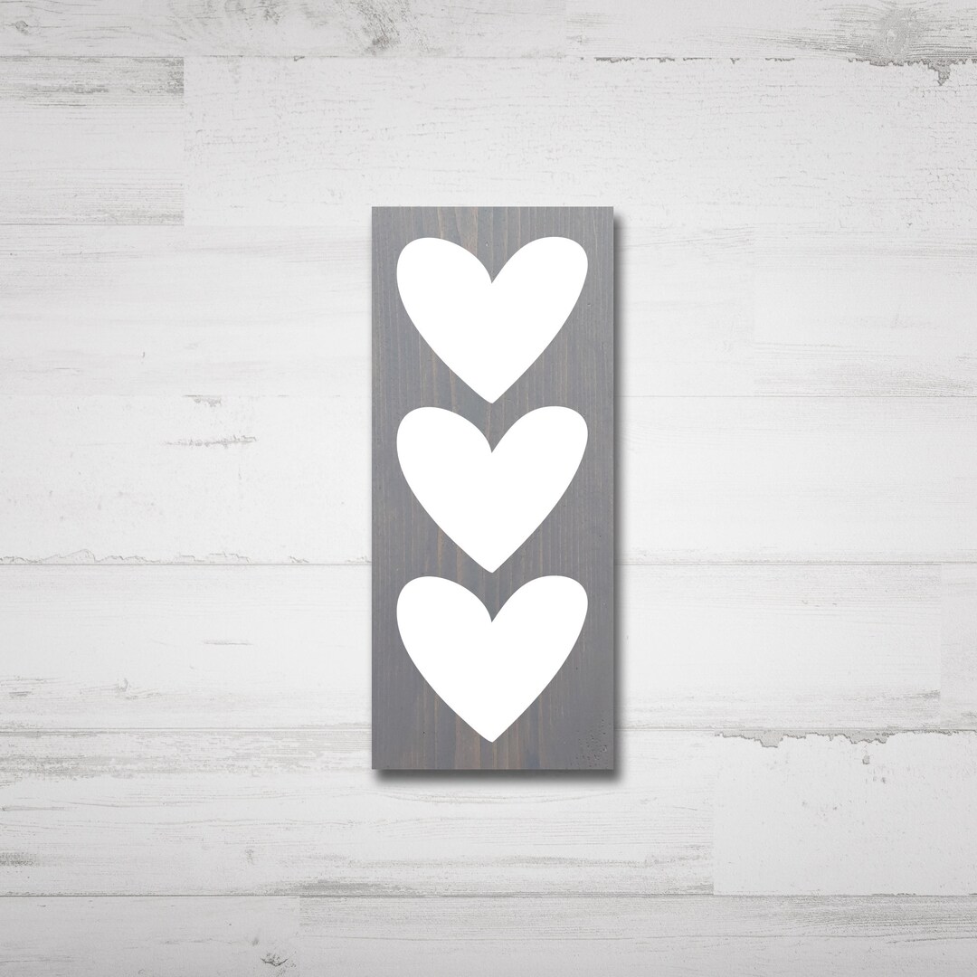 BOGO Home Decor Blocks Small Hearts Block Rustic Wood Blocks Mini Signs ...