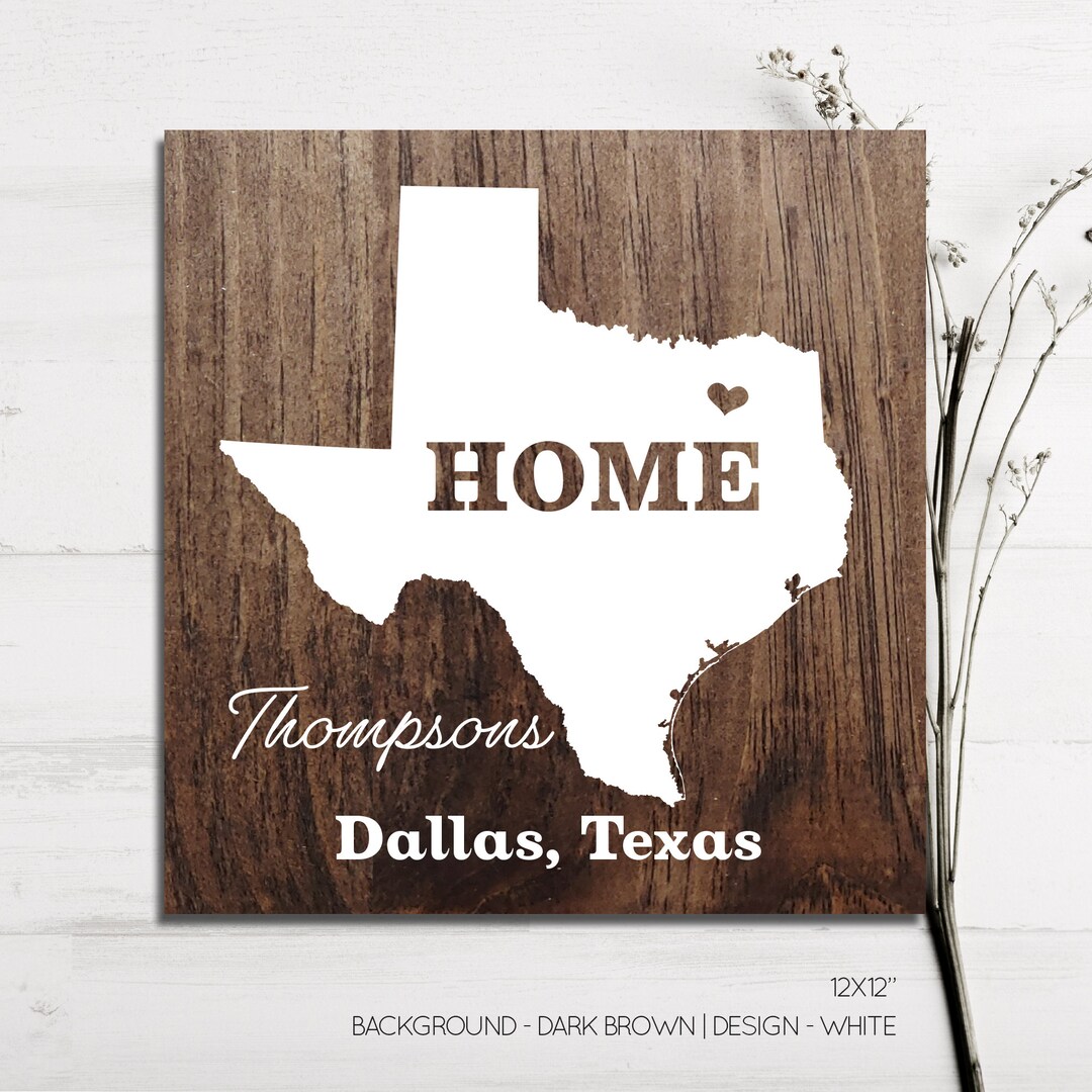 State Sign Home Personalized State Sign Custom Wood Sign Rustic Wood ...