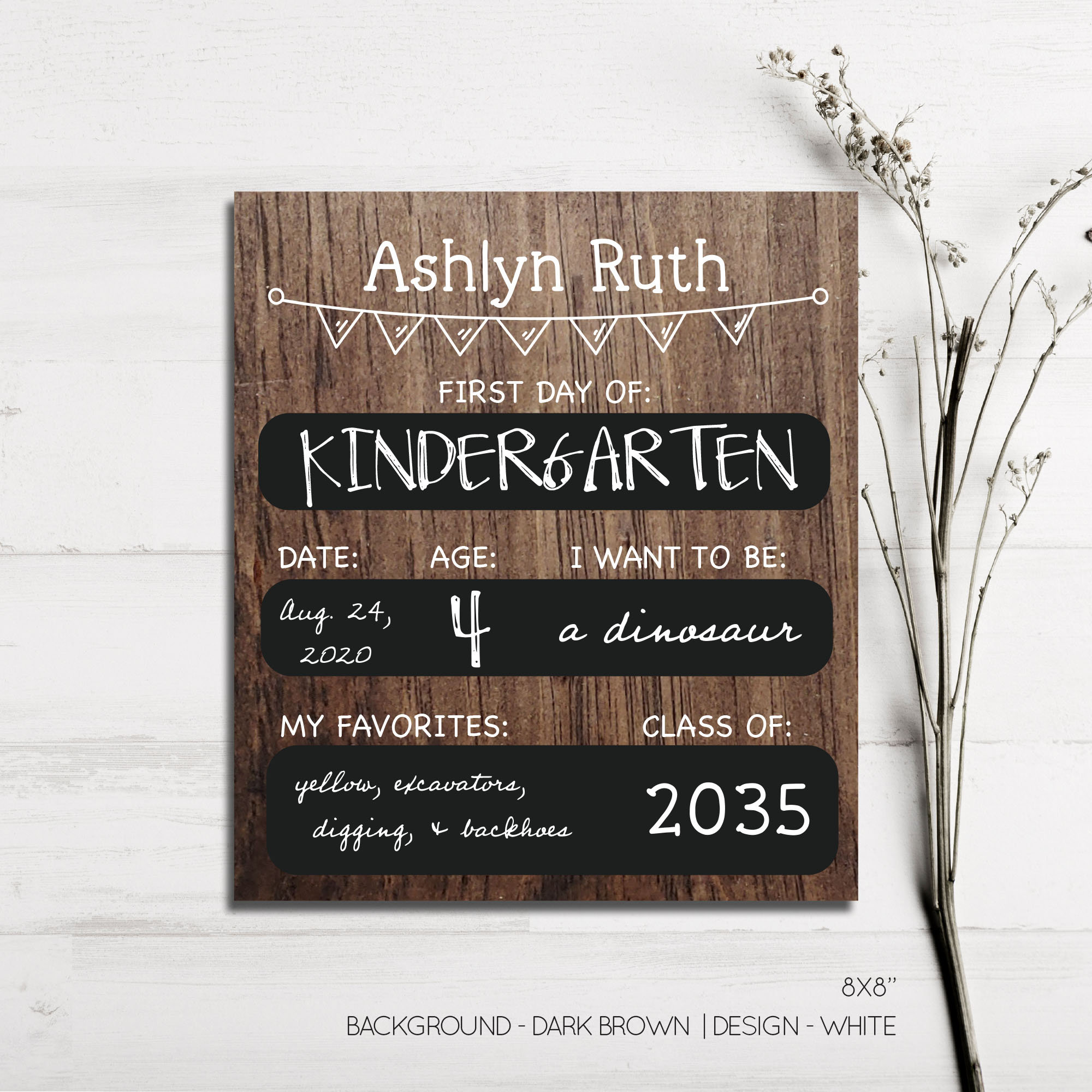 Chalkboard School Sign Reusable School Sign Personalized First Day of ...