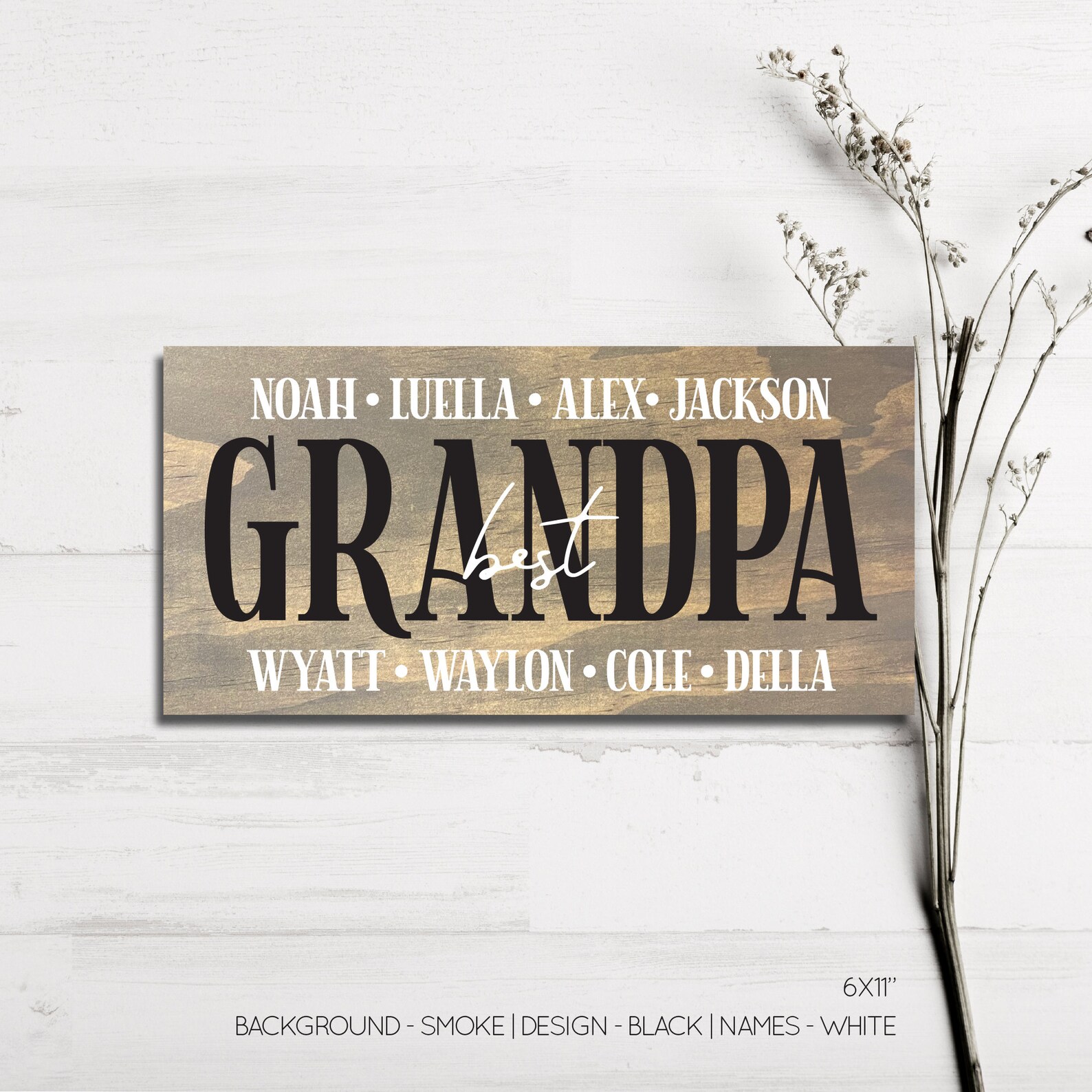 Best Grandpa Custom Sign Fathers Day Gift for Grandpa From - Etsy