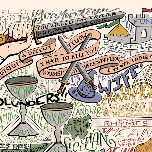 Princess Bride Quotes colorized | Etsy