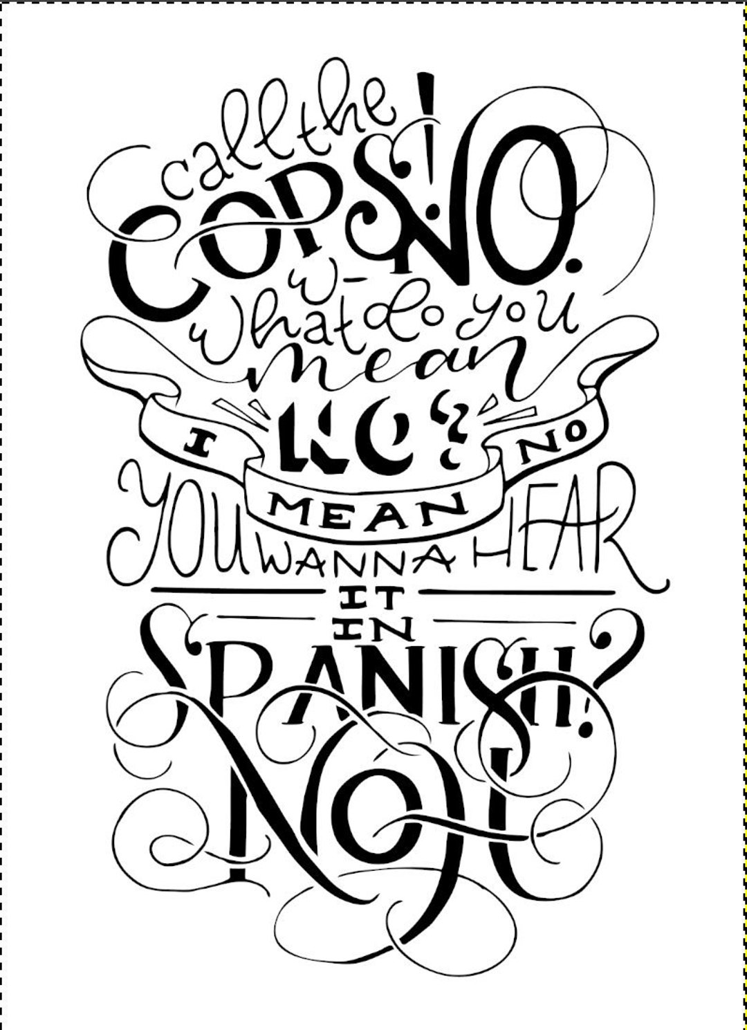 Stiles "you Wanna Hear It in Spanish?" - Etsy