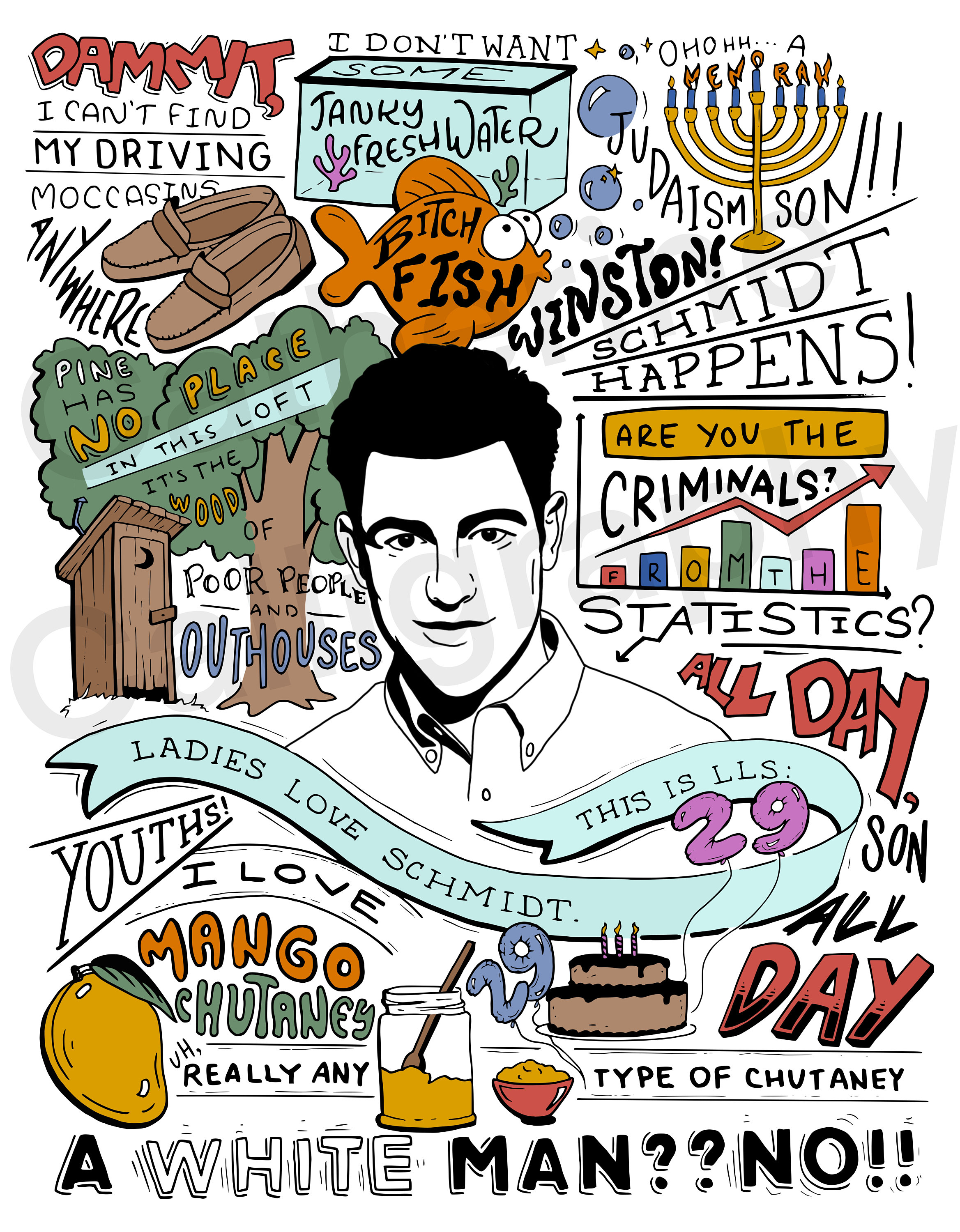Schmidt Best Quotes (colorized) - Etsy