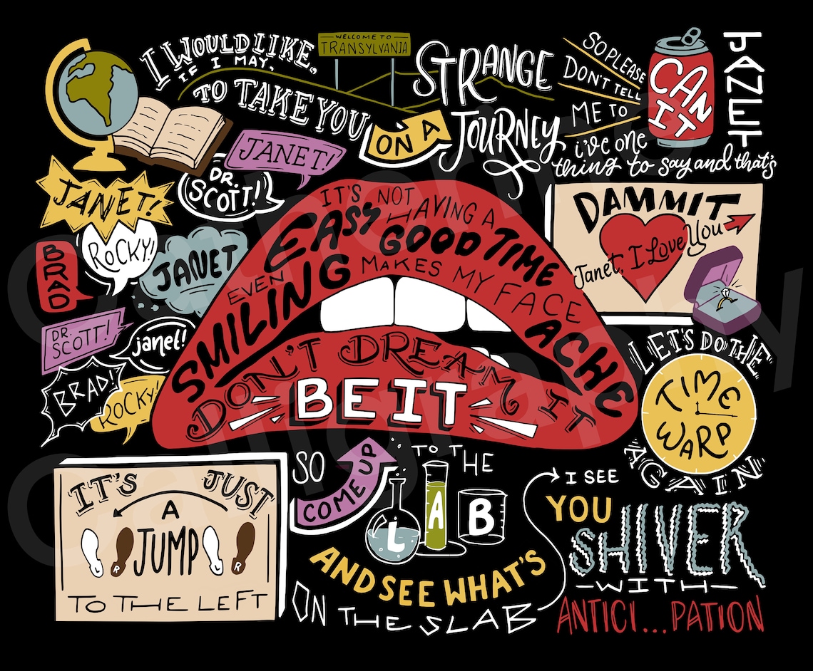 Rocky Horror Picture Show Quotes (colorized) - Etsy
