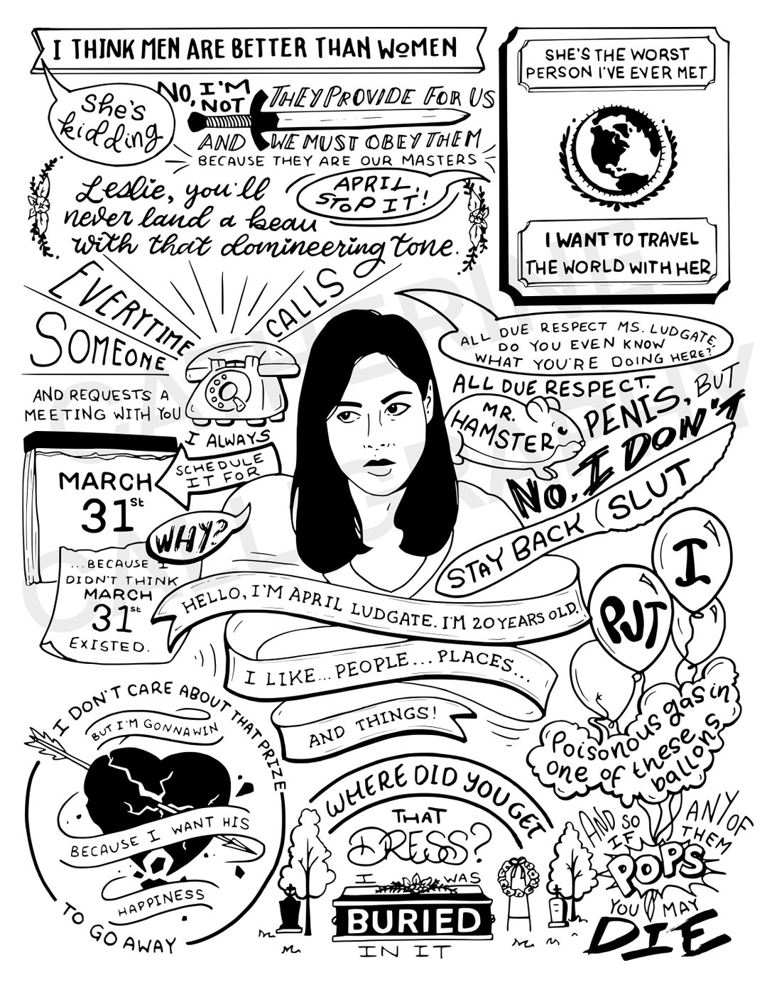 April Ludgate Best Quotes - Etsy