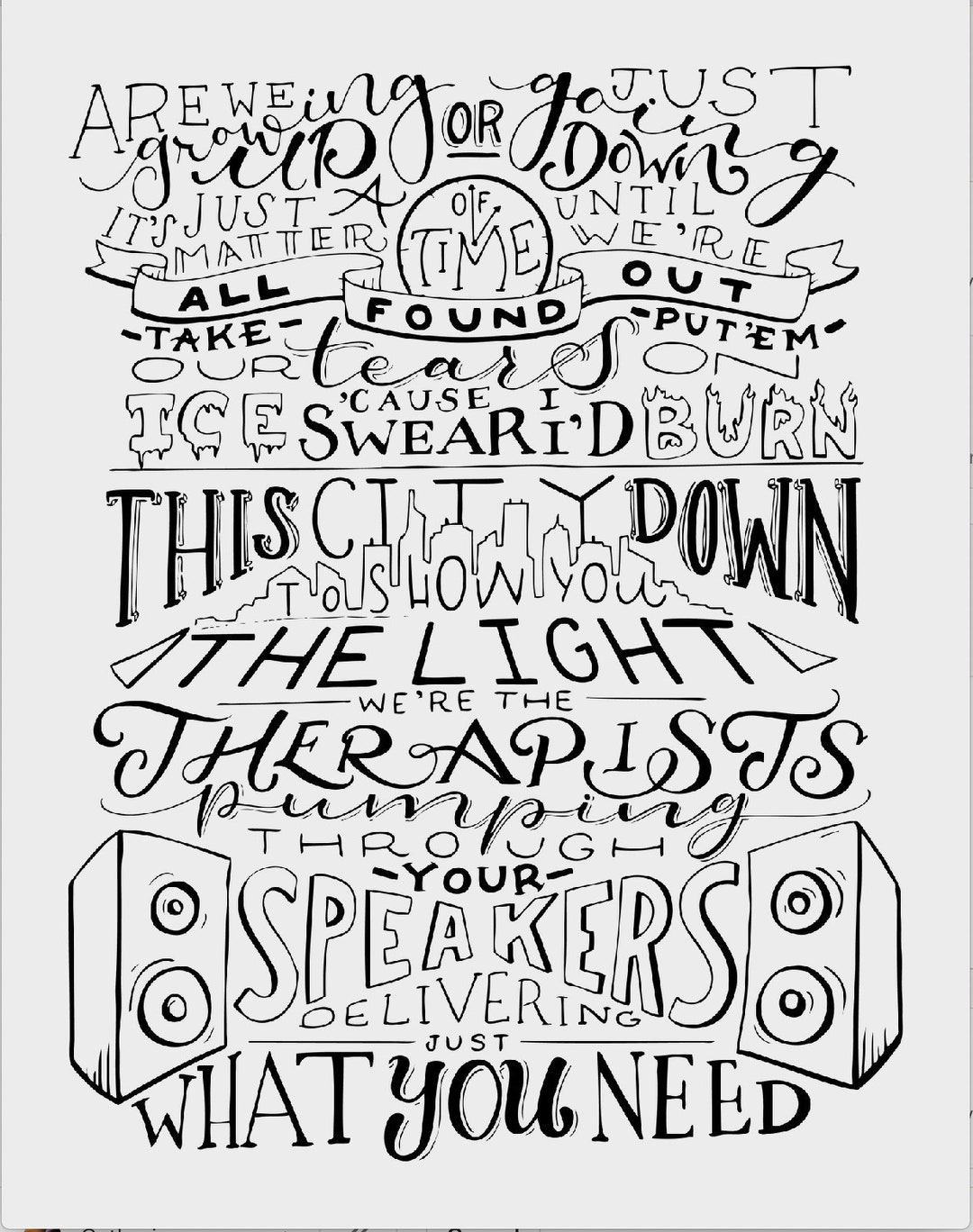 Fall Out Boy "sophomore Slump" Hand Lettered - Etsy