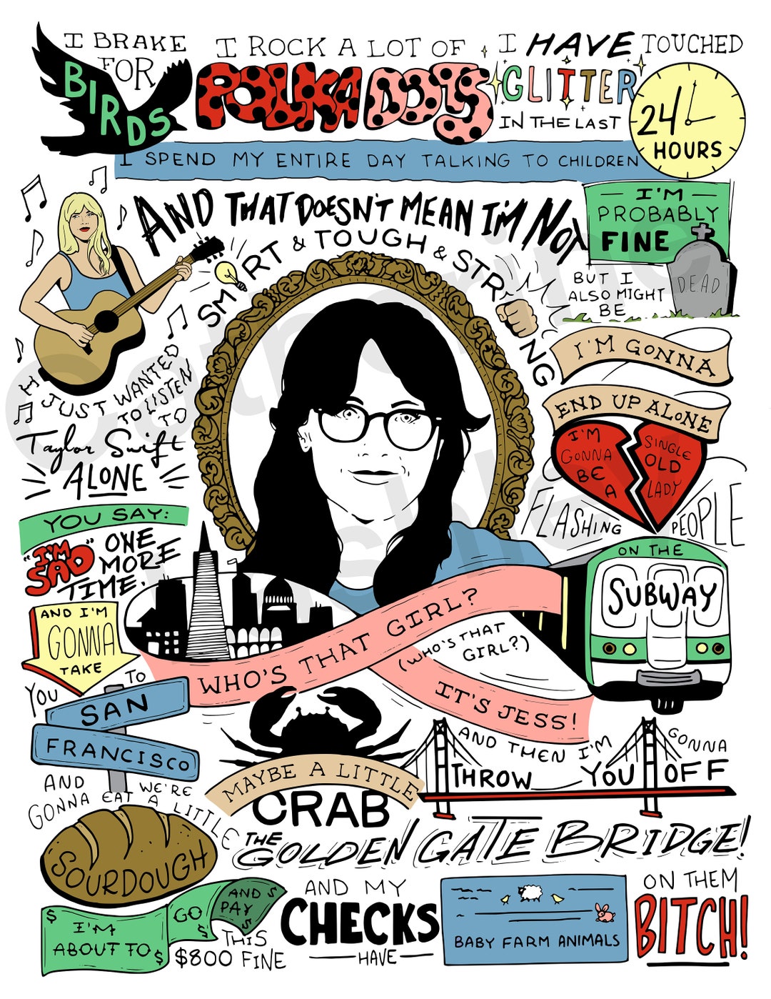 Jess Best Quotes (colorized) - Etsy