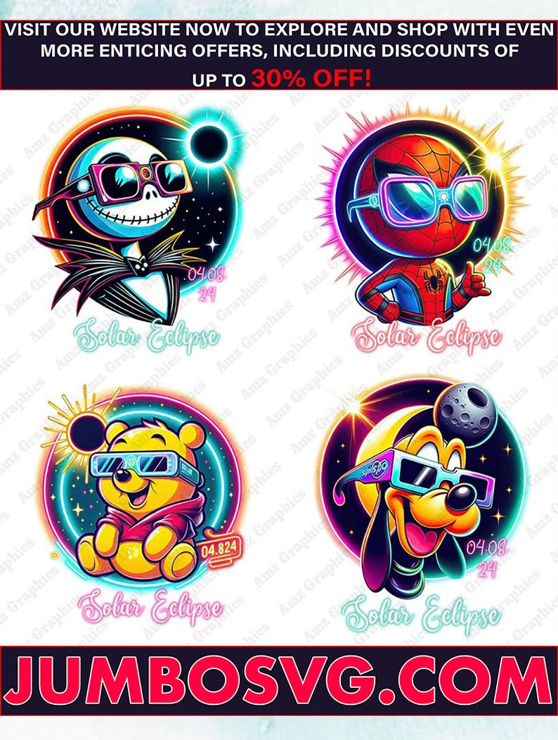 8 Cartoon Total Solar Eclipse Png Bundle, Total Solar Eclipse 2024 Png ...