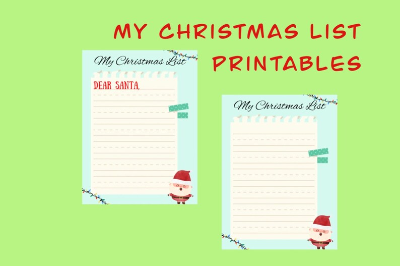 My Christmas List Printable - Etsy