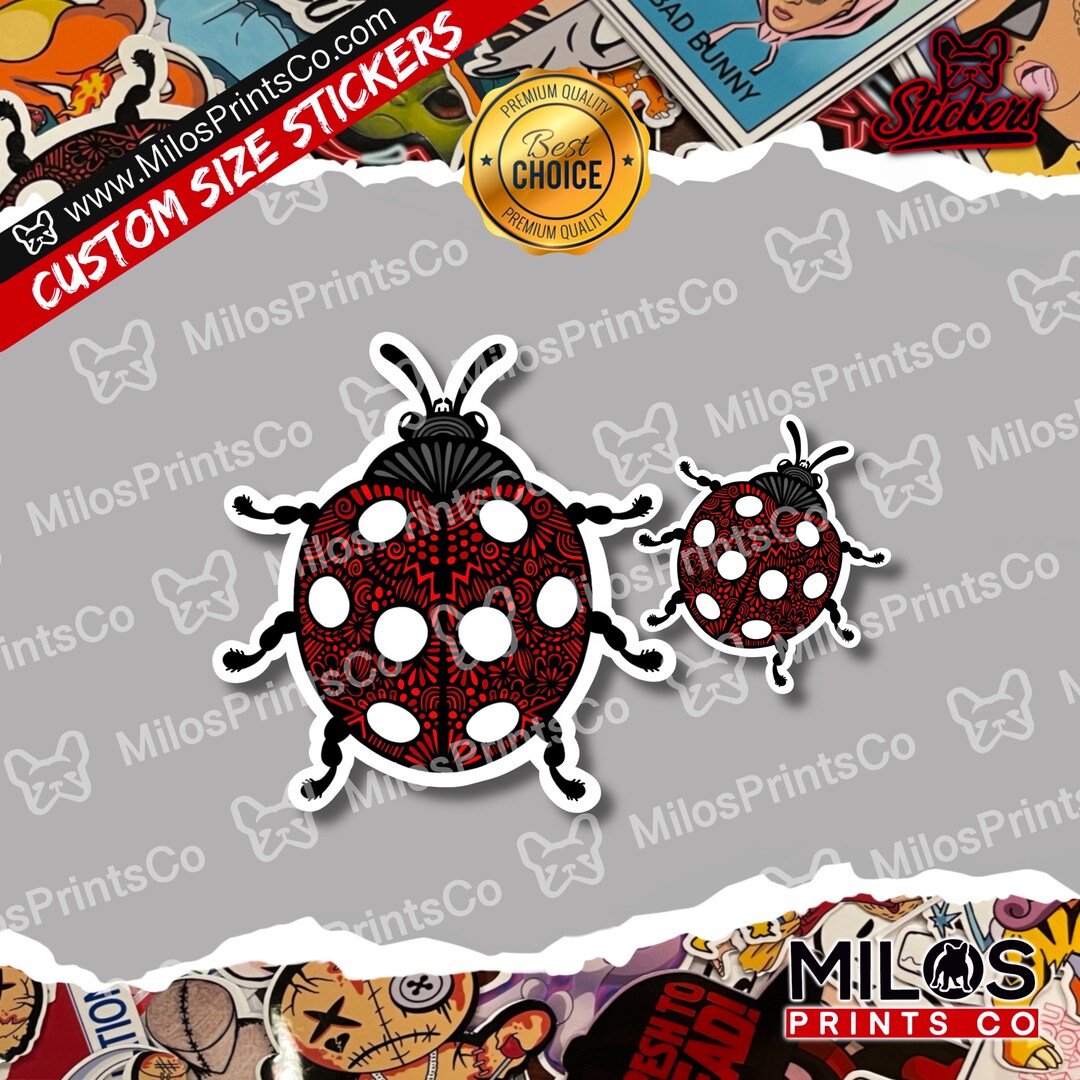Ladybug Stickers | Ladybug Vinyl Stickers | Diecut Ladybug Stickers ...