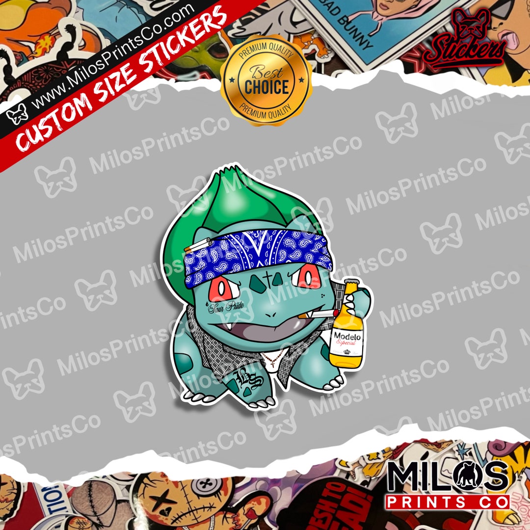 Homie Lil Bulba Sticker | Bulbasaur X Gangster Sticker | Cholo Vinyl ...