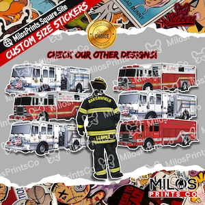 Firefighter Vinyl Sticker | Custom Firefighter Sticker | Firefighter ...