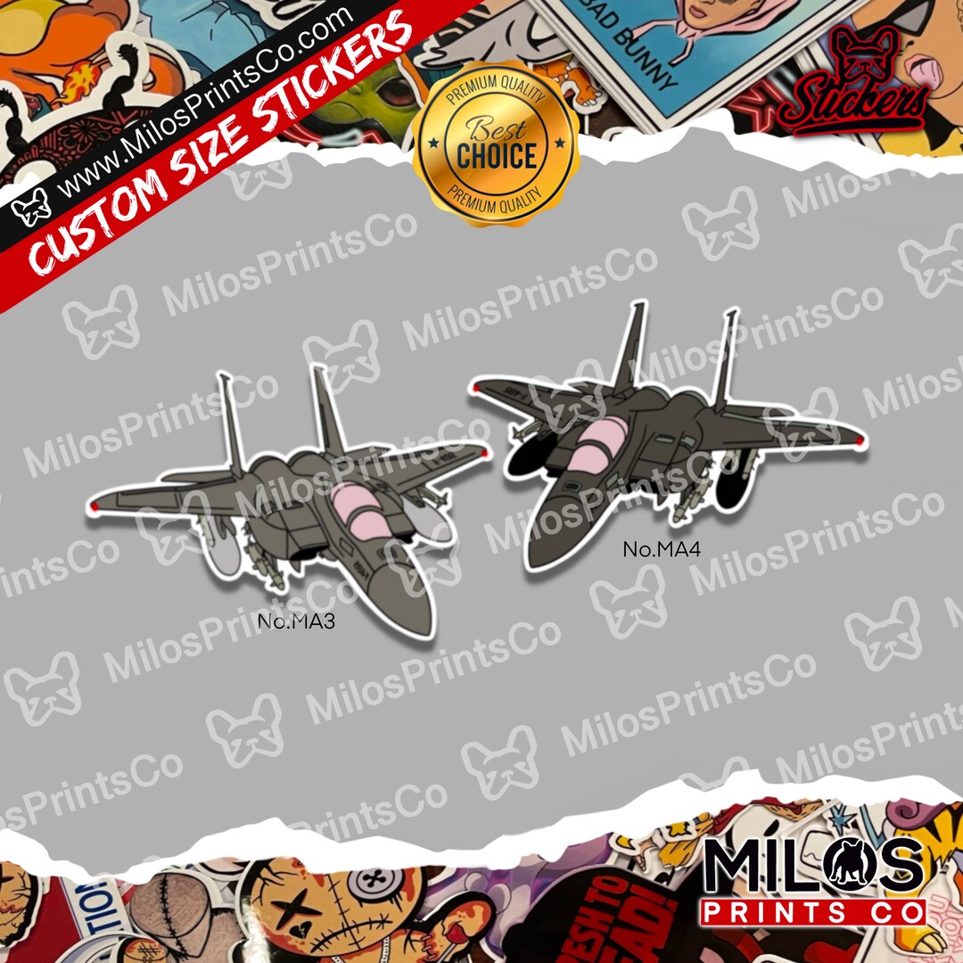 Fighter Jets Sticker | Military Aircraft Vinyl Stickers | War Diecut ...