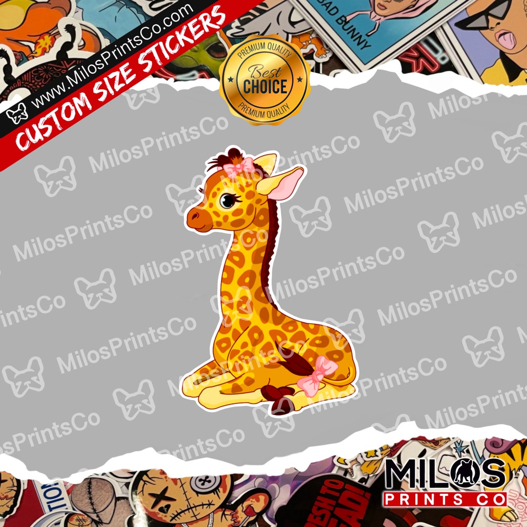 Giraffe Vinyl Sticker Decal | Safari Diecut Sticker - Etsy