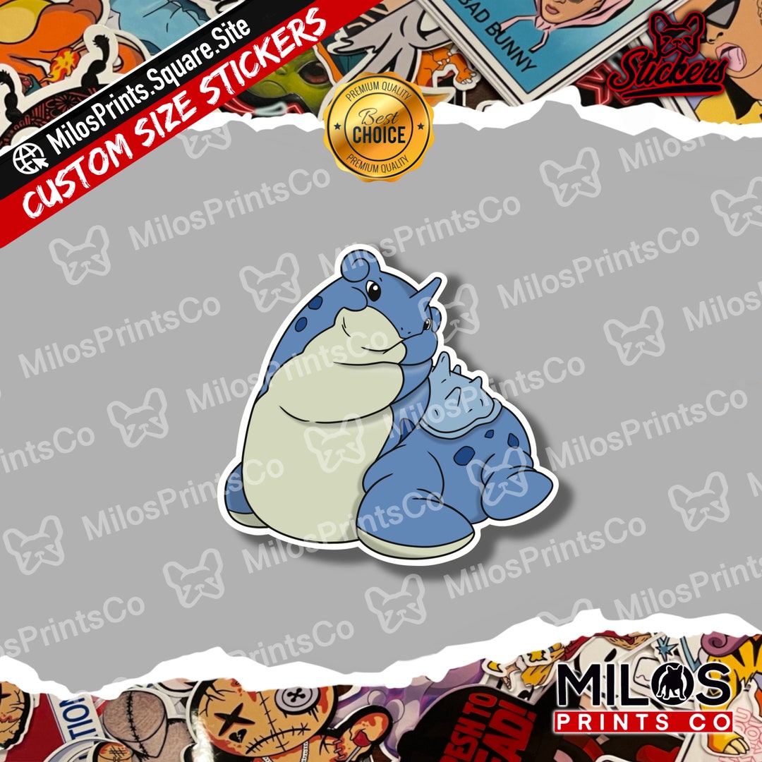 Chubby Lapras Vinyl Sticker | Fat Sea Monster Decal - Etsy