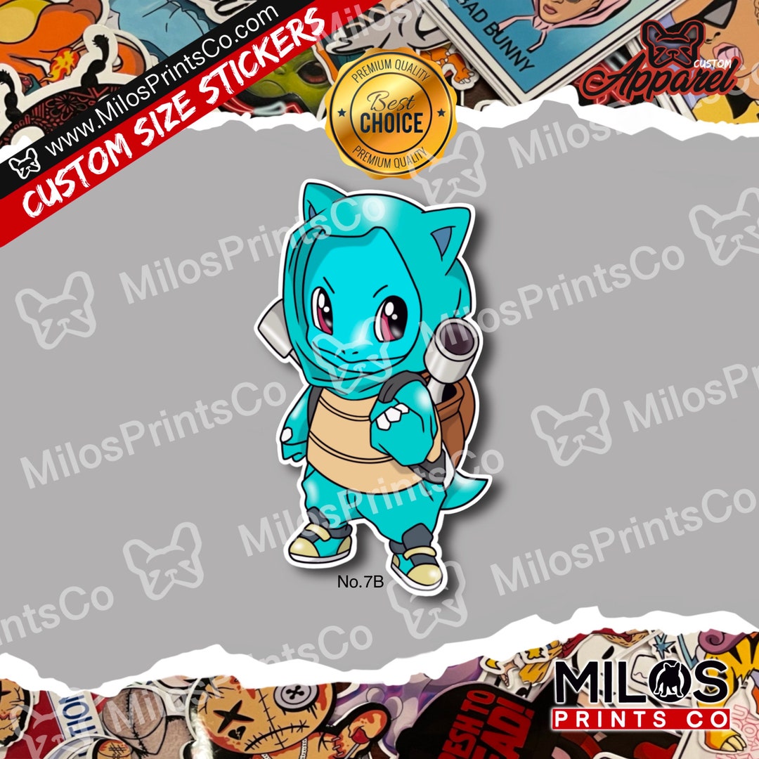 Baby Pokémon Squirtle Vinyl Sticker, Pokémon Babies in Onesie Stickers ...