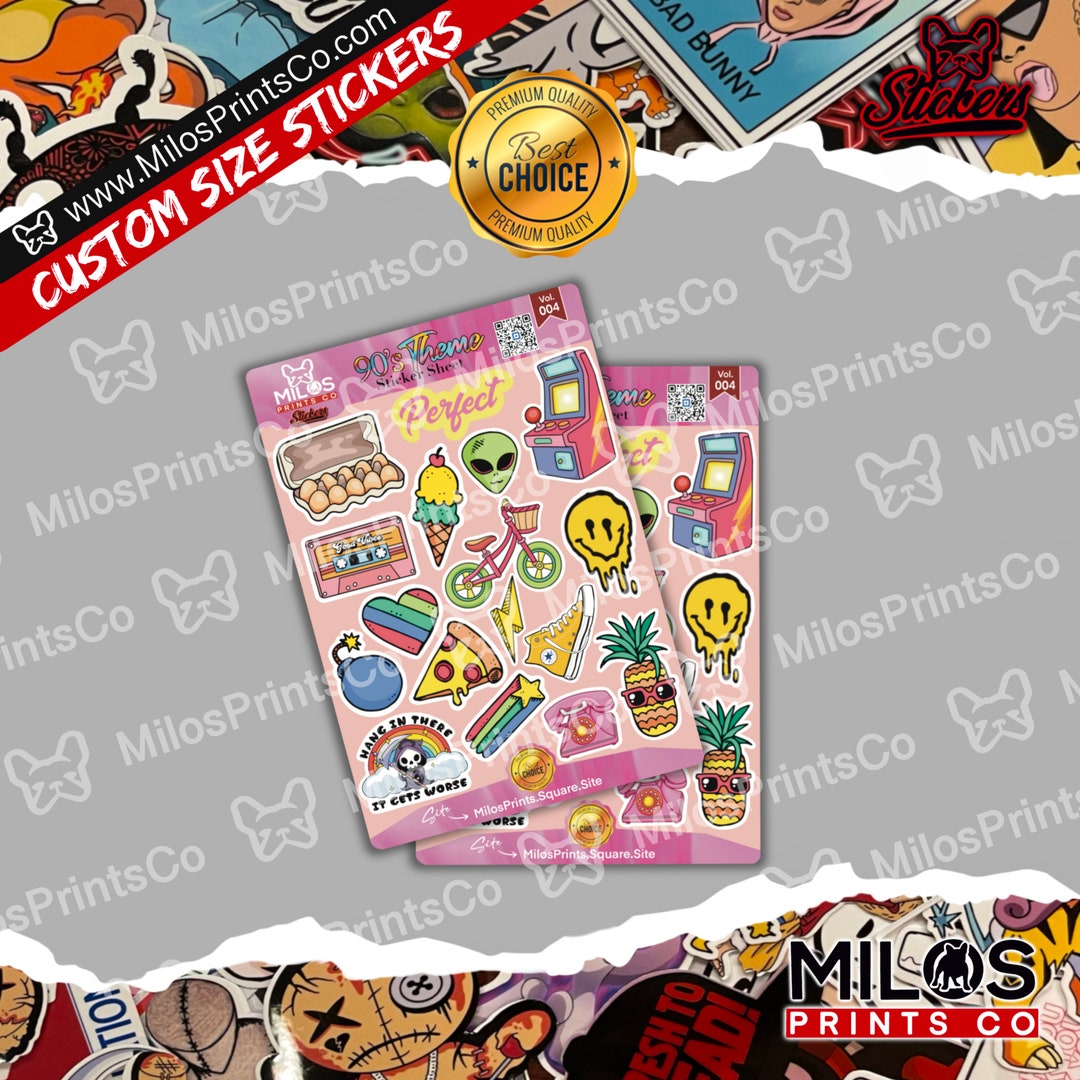 90’s Theme Sticker Sheet Vol 4 | Cute 90s Theme Journal Stickers - Etsy