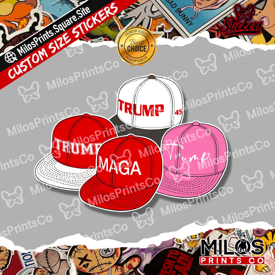 MAGA Hat Vinyl Sticker Trump Rally Fight Vinyl Sticker President Trump ...