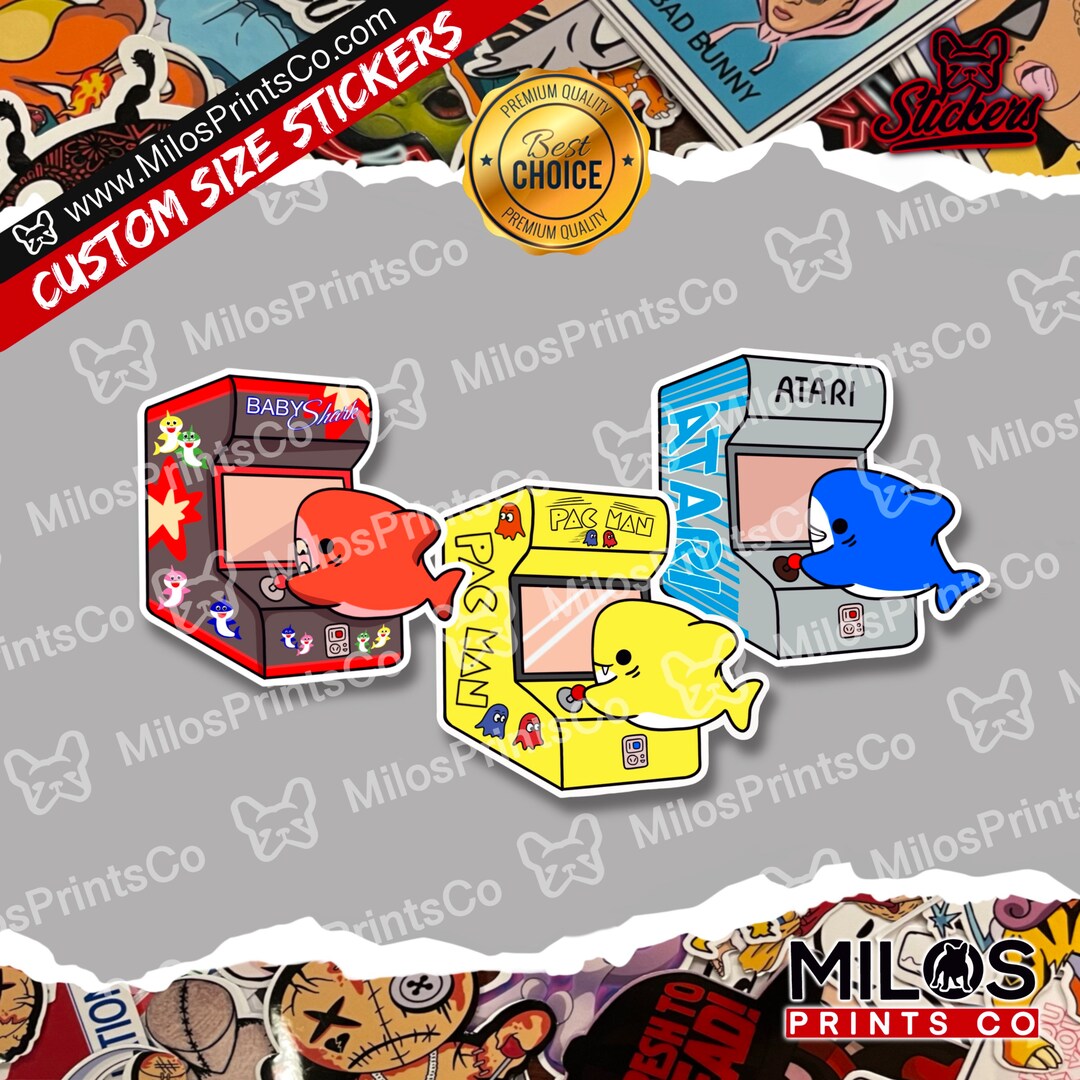 Arcade Machine Stickers | Atari Arcade Machine Vinyl Sticker | Pac-man ...