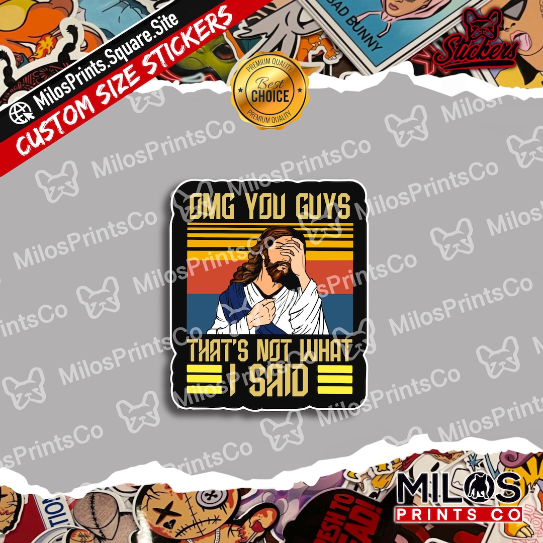Jesus Vinyl Sticker | Messiah Funny Adult Jesus Vinyl Decal | That's ...