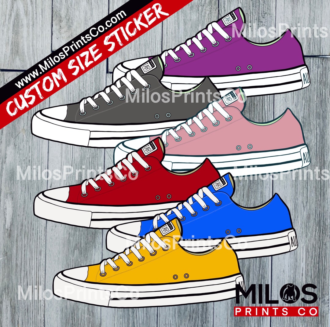 Custom Converse Stickers | Shoe Vinyl Stickers - Etsy