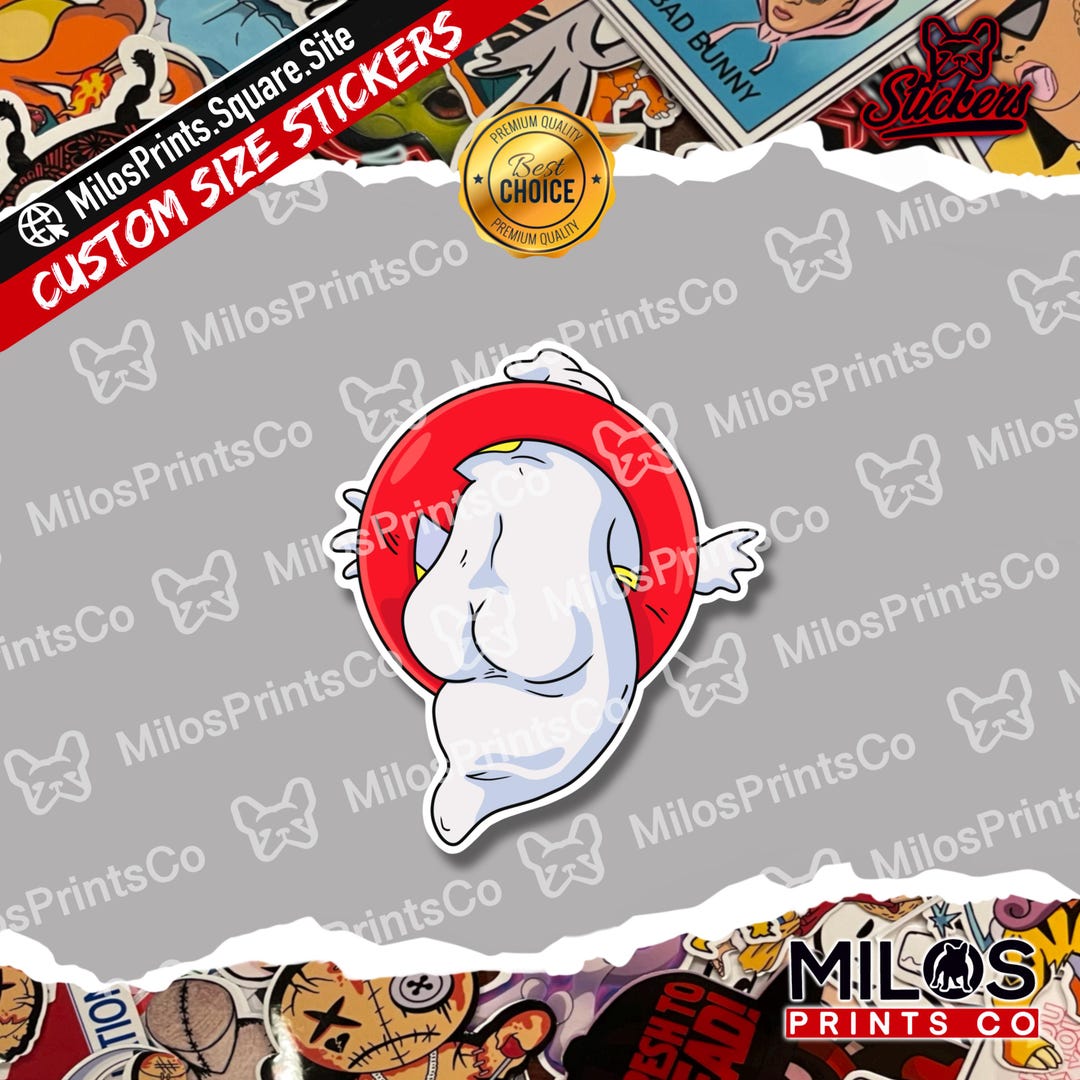 Thicc Ghost Vinyl Sticker | Ghost Backside Decal - Etsy