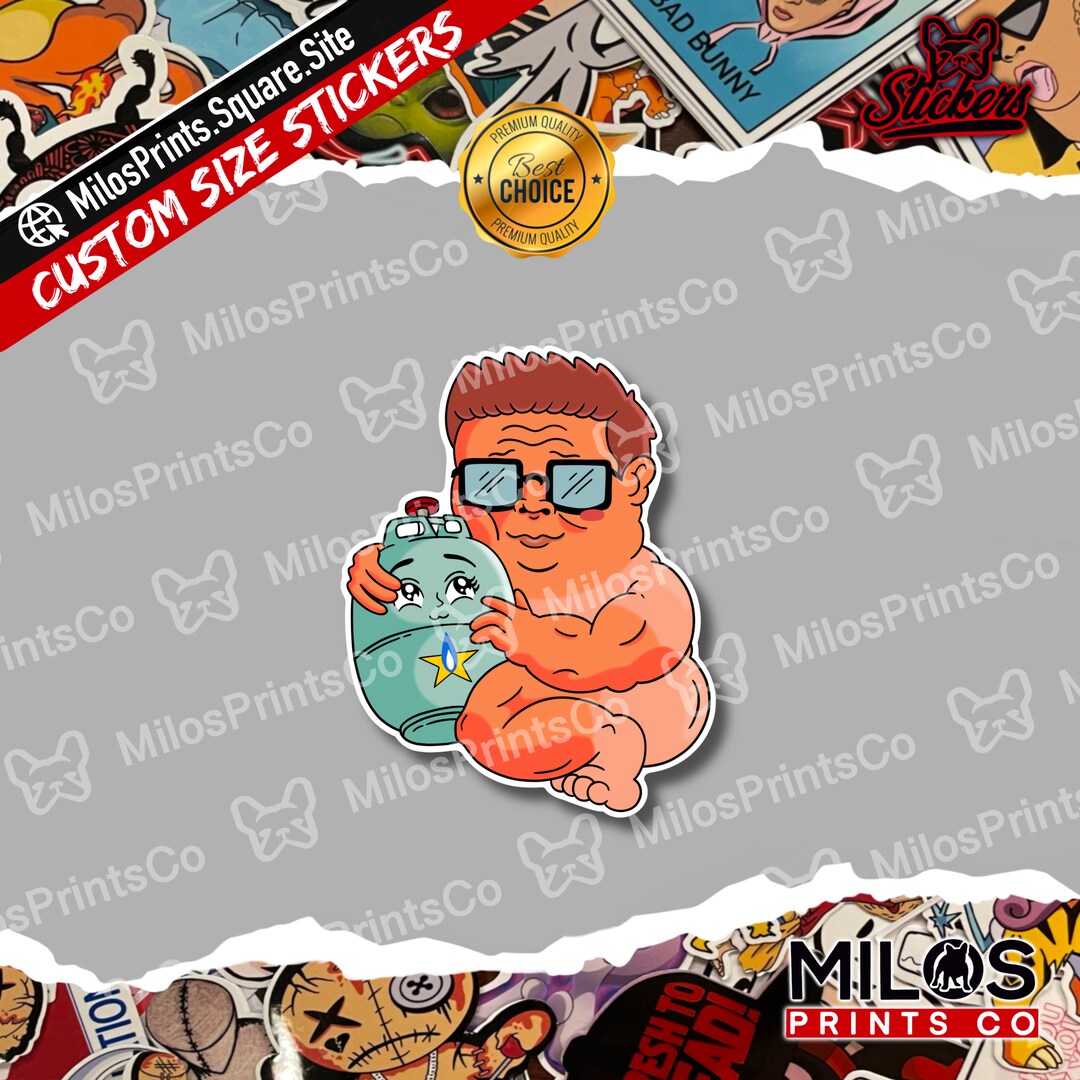 Baby Hank Vinyl Sticker | Propane Hank Diecut Sticker | Arlene Texas ...