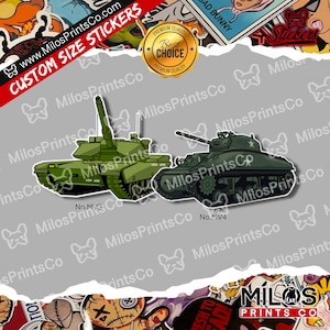 Tank Vinyl Sticker | Military Tank Vinyl Stickers | War Diecut Stickers ...