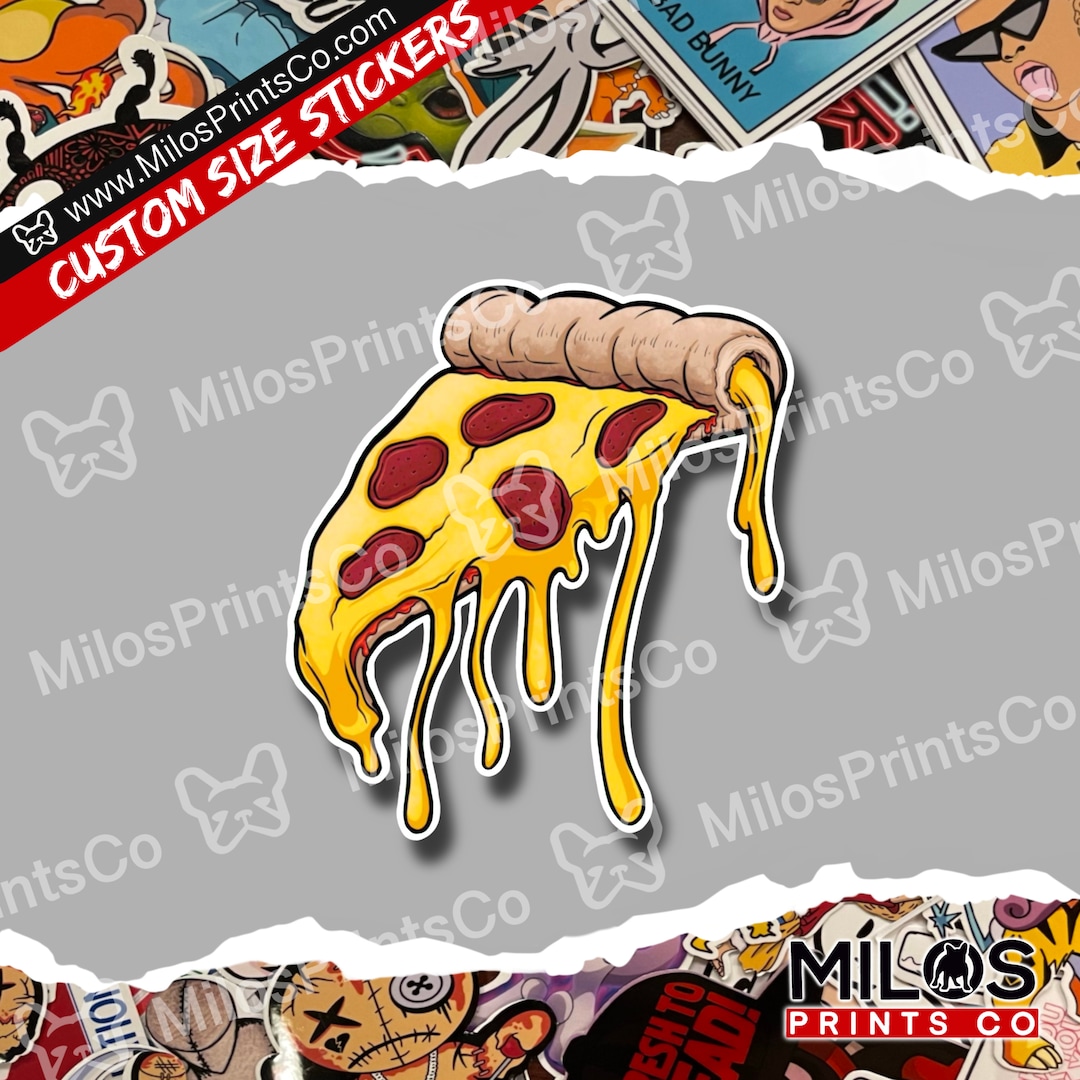 Pizza Slice Vinyl Sticker | Pepperoni Pizza Vinyl Sticker | Pizza ...