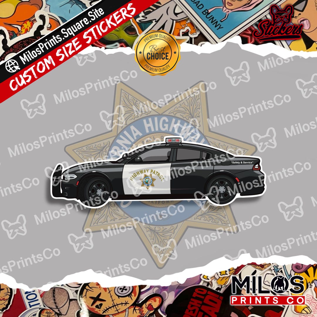 California Highway Patrol Police Cruiser Vinyl Sticker | Law ...