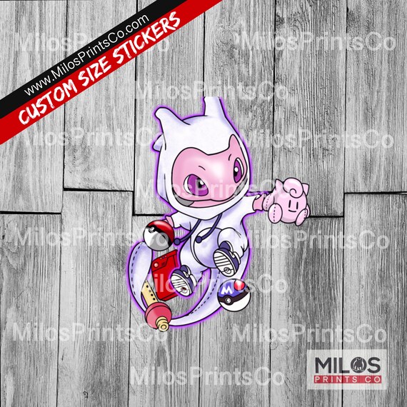 Baby Pokémon Mew Vinyl Sticker Pokémon Babies in Onesie - Etsy