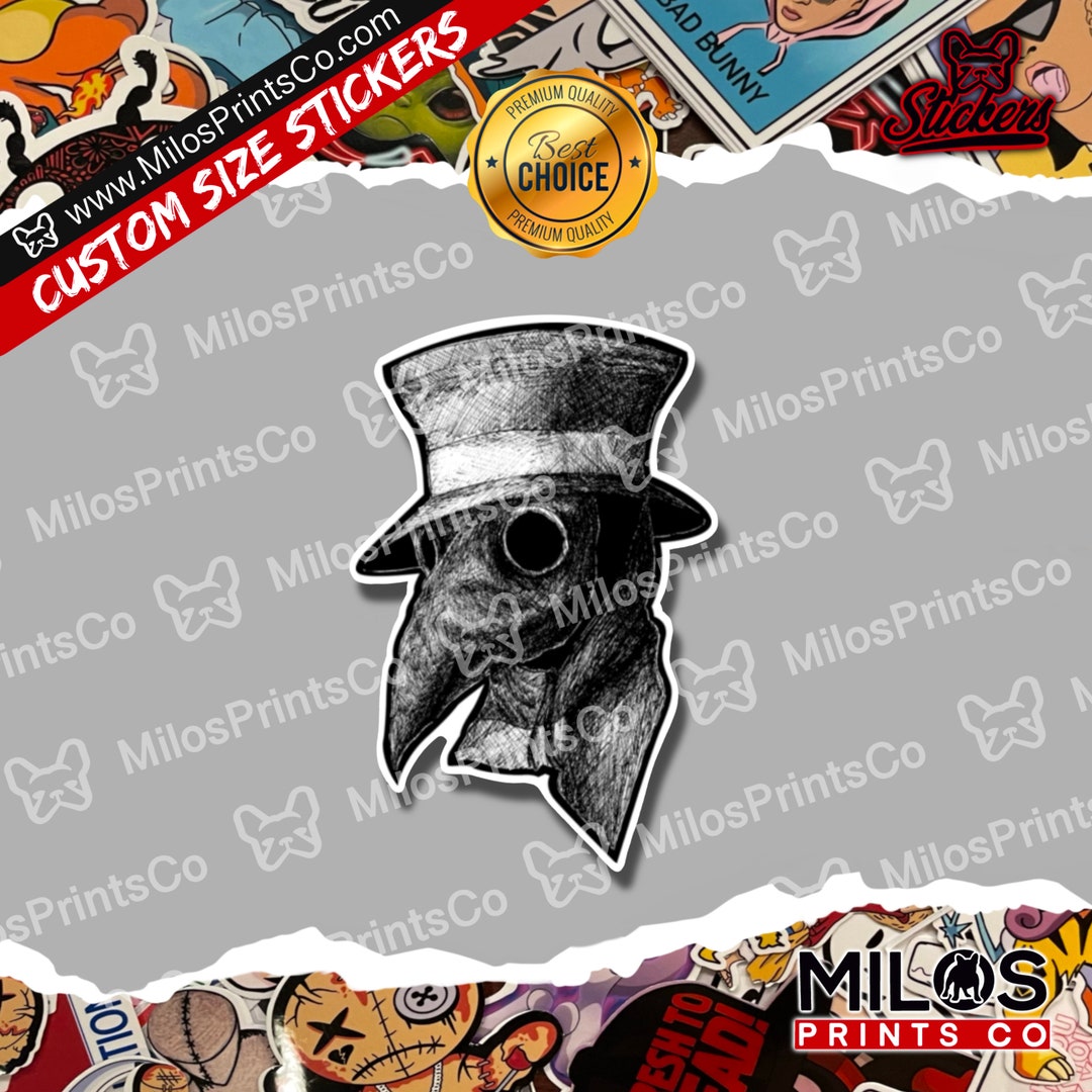 Black Plague Doctor Vinyl Sticker | Plague Doctor Sticker | Dark Plague ...