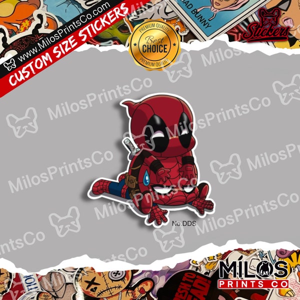 Spiderman Deadpool Sticker - Etsy