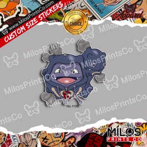 Baby Pokémon Koffing Vinyl Sticker, Pokémon Babies in Onesie Stickers ...