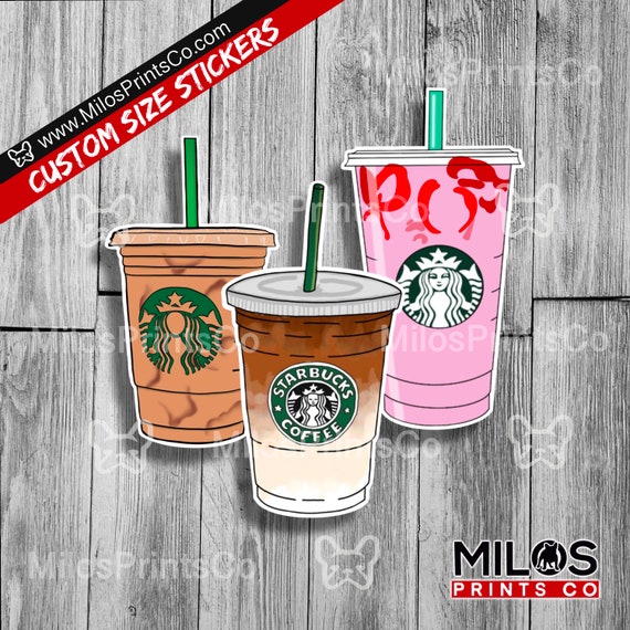Starbucks Drinks Vinyl Sticker Strawberry Refresher Drink | Etsy