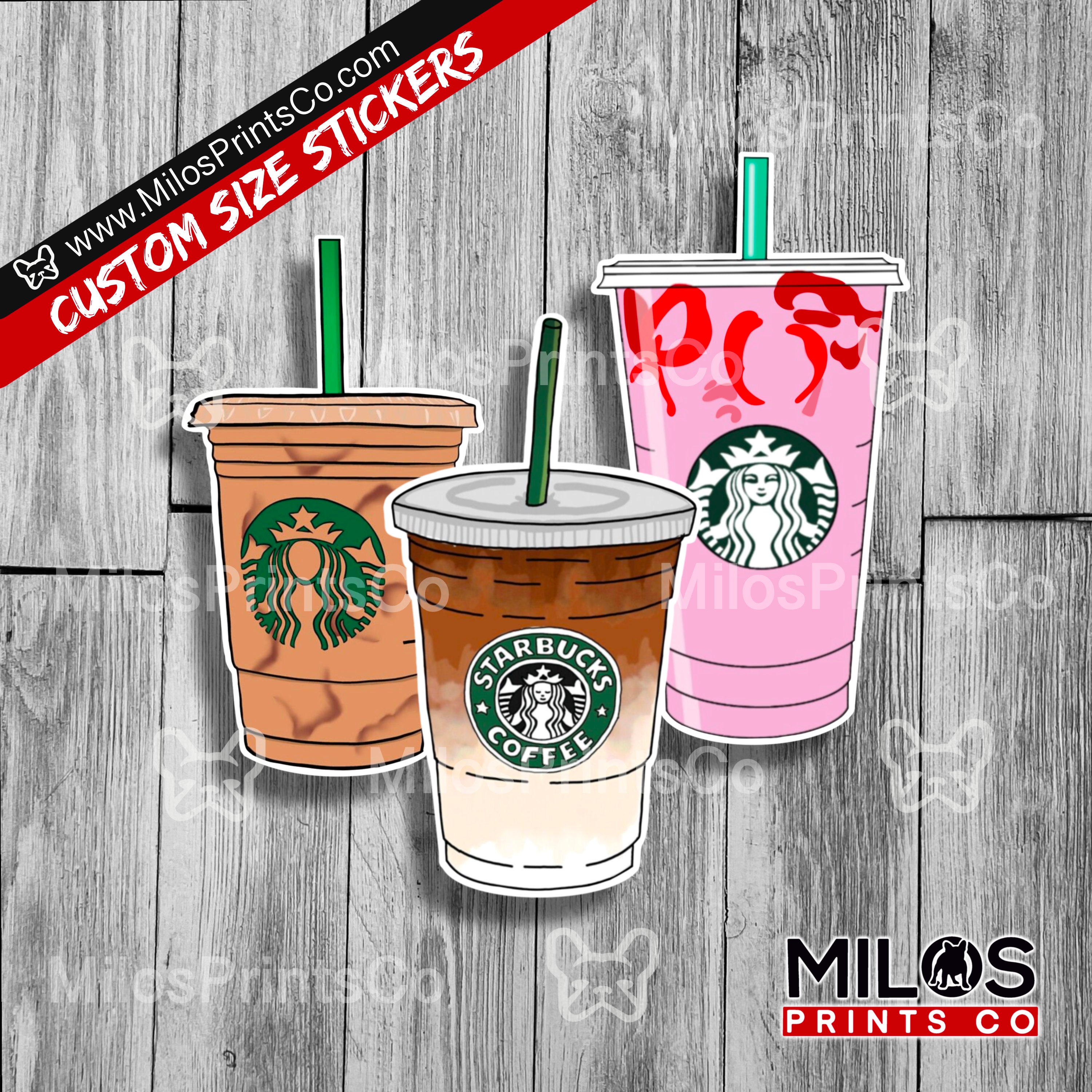 Starbucks Drinks Vinyl Sticker Strawberry Refresher Drink | Etsy