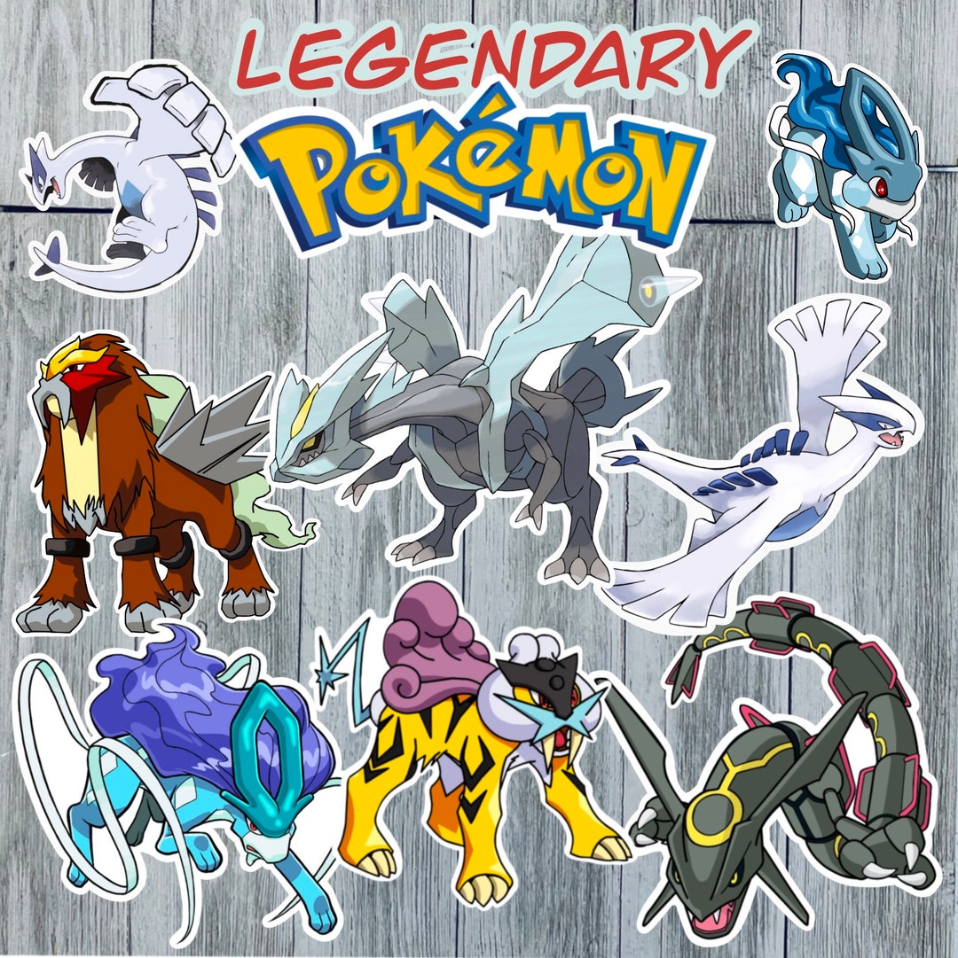Legendary Pokémon Stickers, Pokémon Vinyl Diecut Stickers, Weather ...