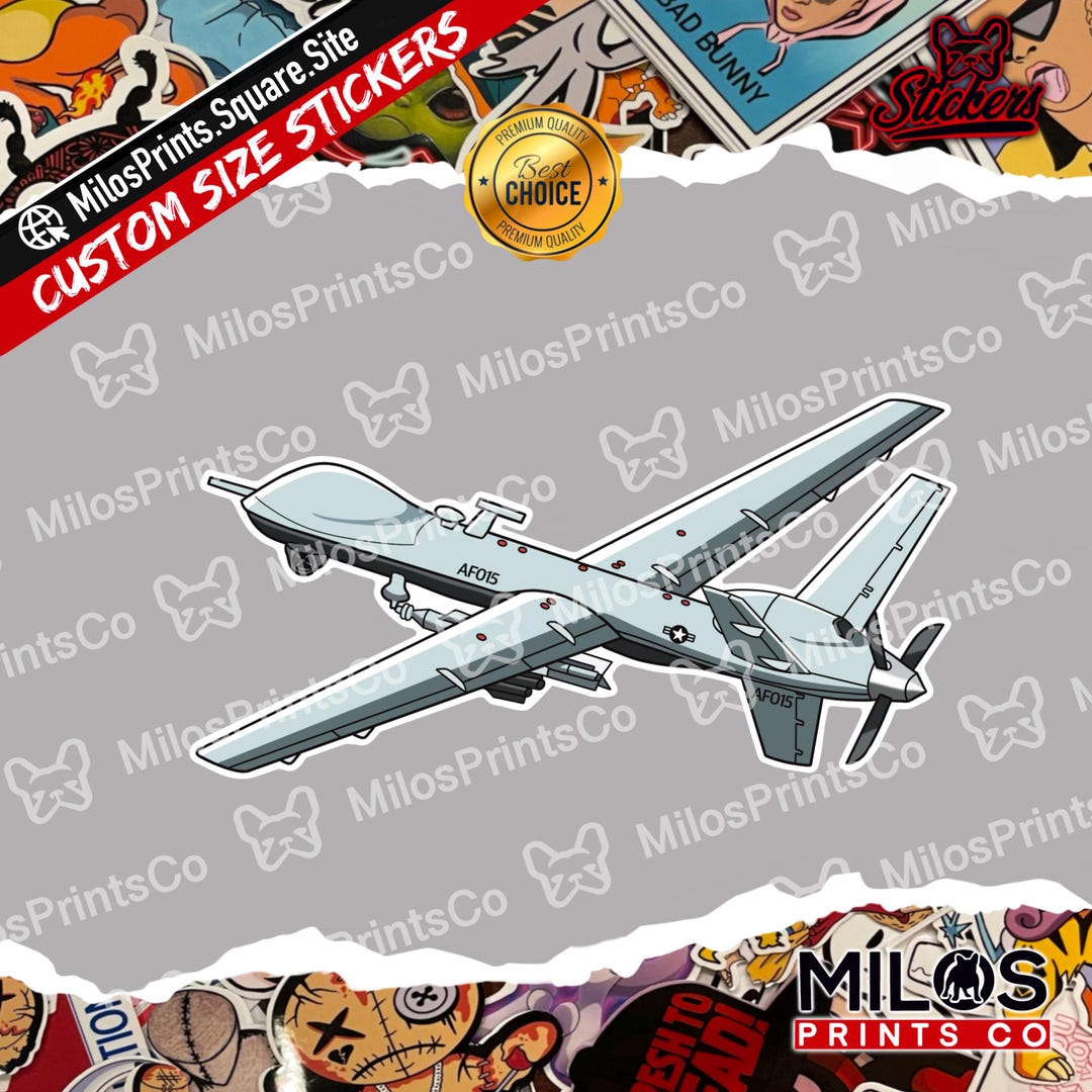 US UAV War Military Airplane Sticker War Bird Unmanned Aerial Vehicle ...