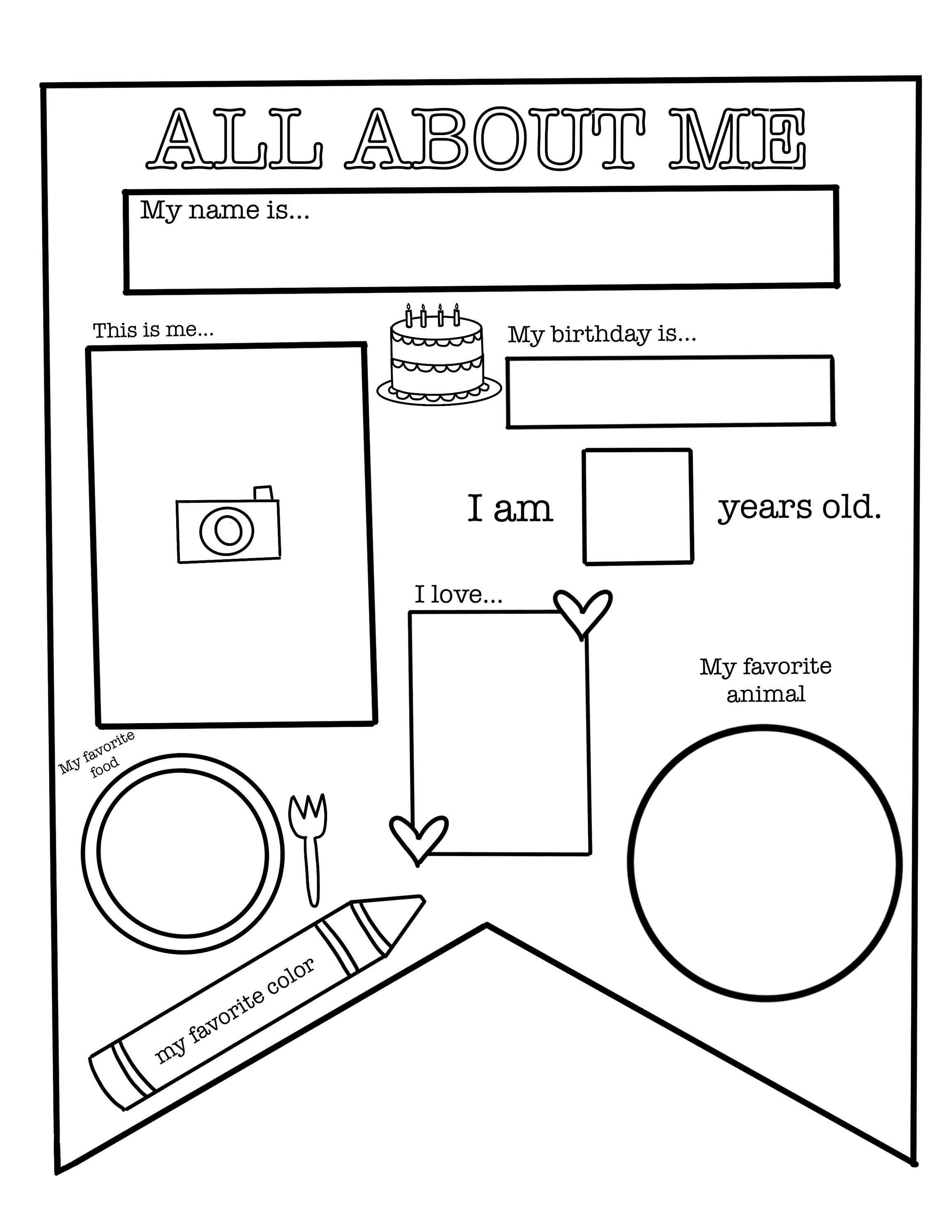 All About Me Banner Page - Etsy