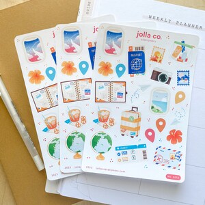 Travel Sticker Sheet for Bullet Journals, Planners, & Crafts - Etsy