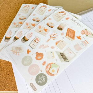 Chill and Cute Aesthetic Sticker Sheet for Bullet Journals, Planners ...