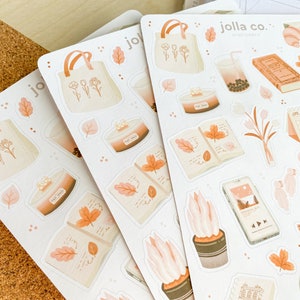 Chill and Cute Aesthetic Sticker Sheet for Bullet Journals, Planners ...