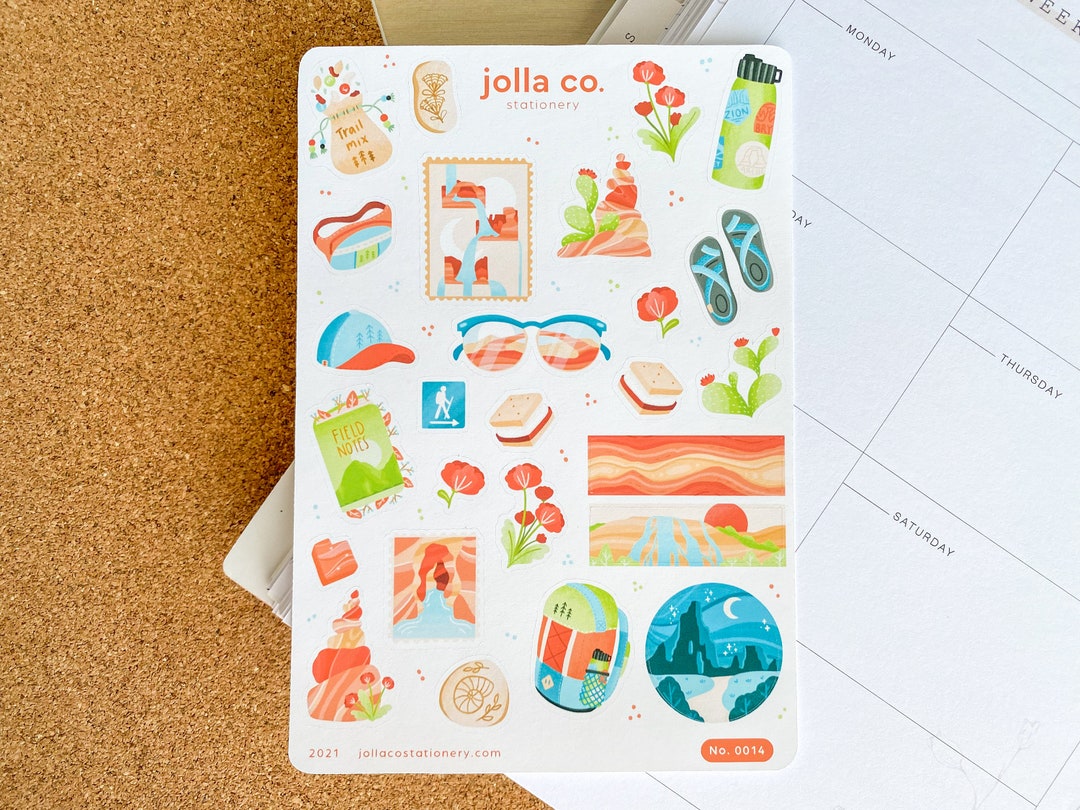 Hiking Happy Trails Utah Sticker Sheet for Bullet - Etsy