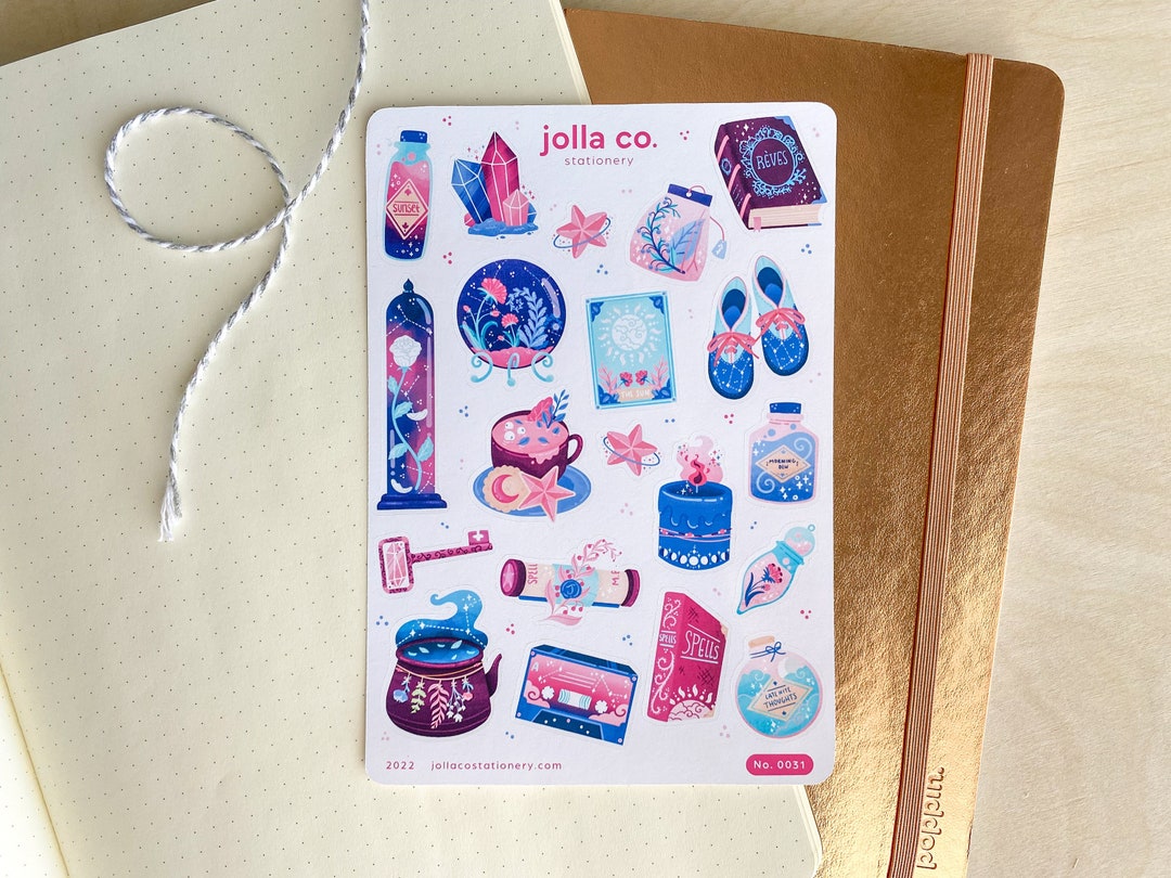 Magic Aesthetic Sticker Sheet for Bullet Journals, Planners, and Crafts ...