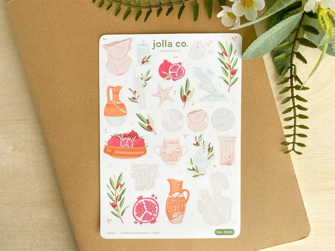 Hoja de pegatinas de mitos griegos / para Bullet Journals ...