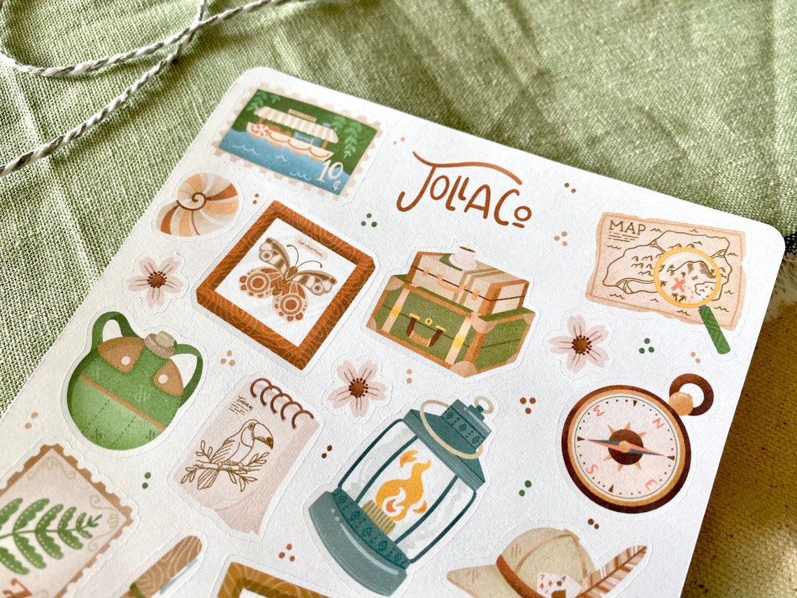 Explorer Sticker Sheet for Bullet Journals Planners and - Etsy