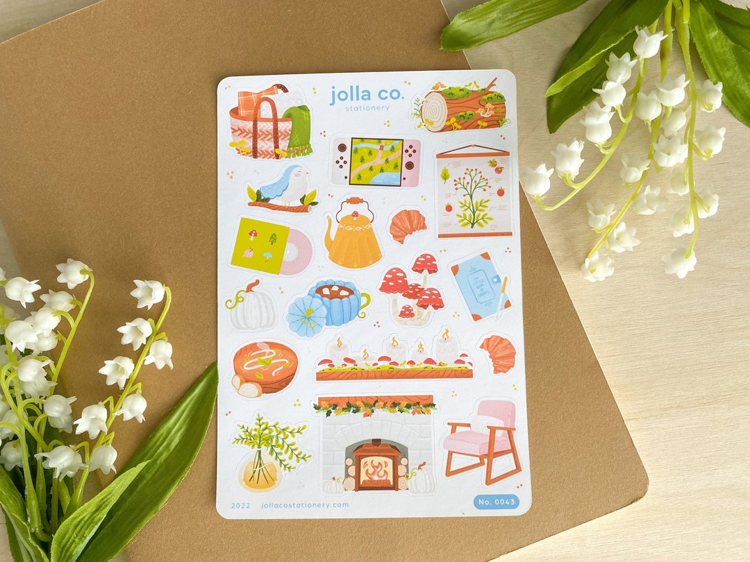 Hygge Cozy Comfort Sticker Sheet | for Bullet Journals, Planners ...