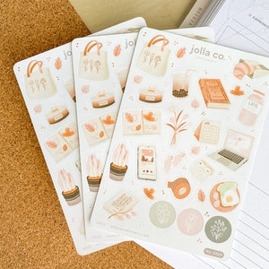 Chill and Cute Aesthetic Sticker Sheet for Bullet Journals, Planners ...