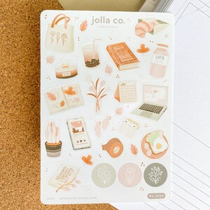 Chill and Cute Aesthetic Sticker Sheet for Bullet Journals, Planners ...
