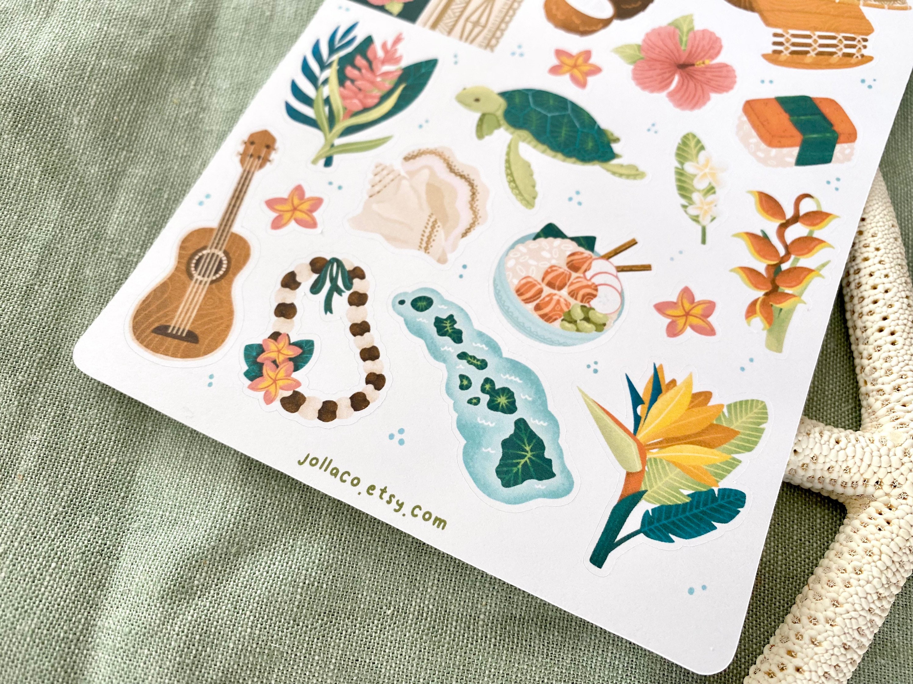 Wayfinder Hawaii Sticker Sheet for Planners Bullet | Etsy